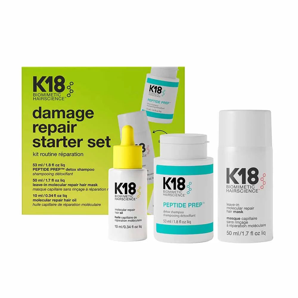K18 Hair damage repair starter set | مجموعة K18 لإصلاح تلف الشعر ...